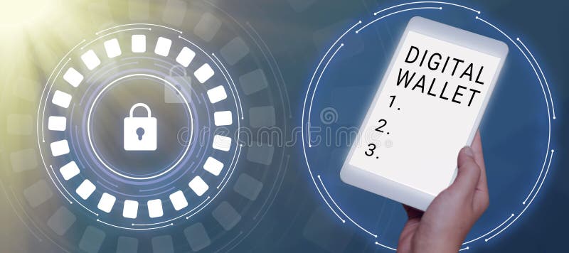 Handwriting Text Digital Wallet. Concept Meaning a Financial Account ...