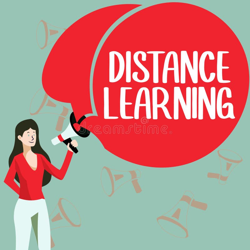 Handwriting Text Distance Learning. Internet Concept Educational ...