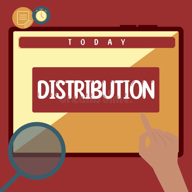 Sign Displaying Distribution. Concept Meaning the Behavior of Several ...