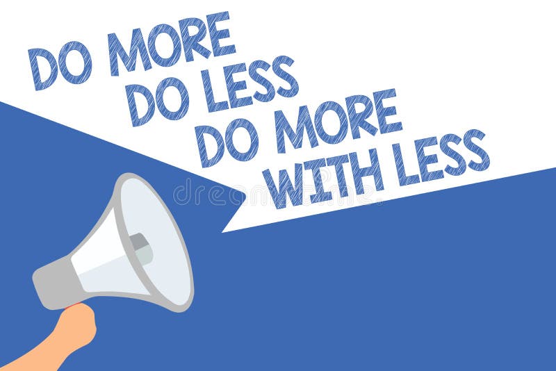 Handwriting Text Do More Do less Do More with less. Concept Meaning ...