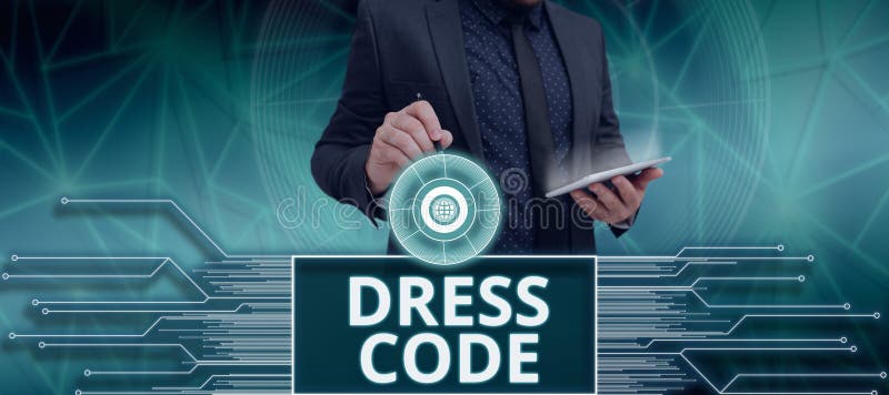 Text Showing Inspiration Dress Code. Word for an Accepted Way of ...