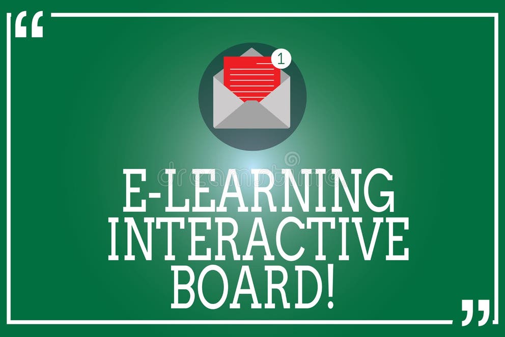 Handwriting Text E Learning Interactive Board. Concept Meaning ...