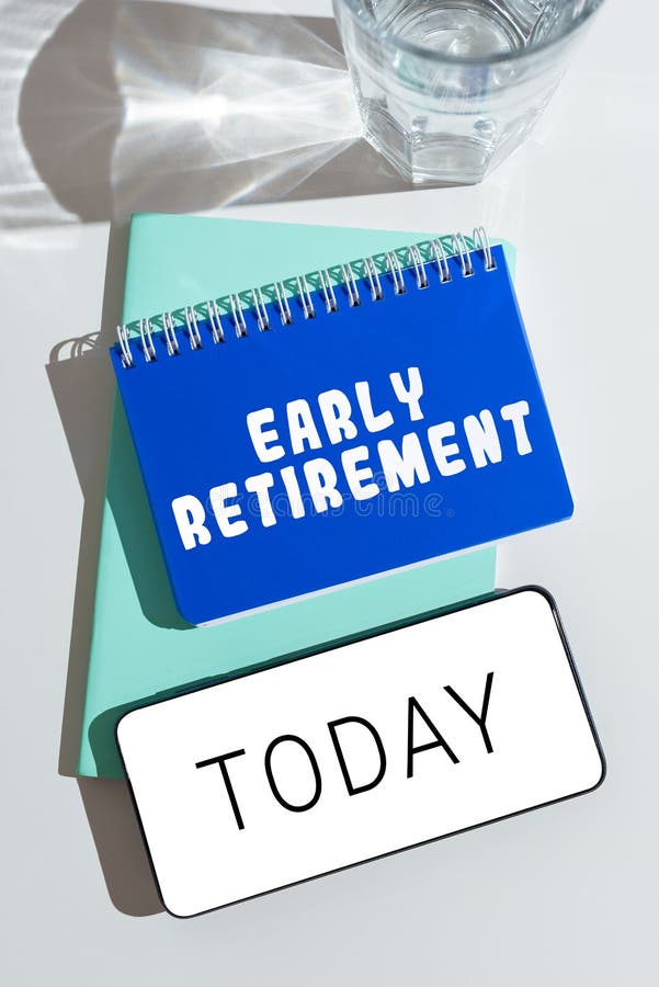 Handwriting Text Early Retirement. Conceptual Photo a Tool Used To ... Handwriting Text Early Retirement. Conceptual Photo a Tool Used To ...