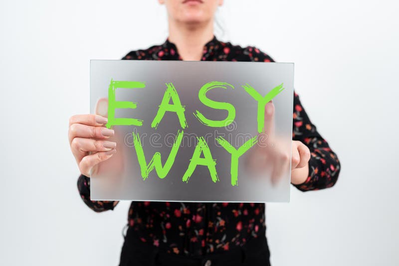 Handwriting Text Easy Way. Concept Meaning Making Hard Decision between ...