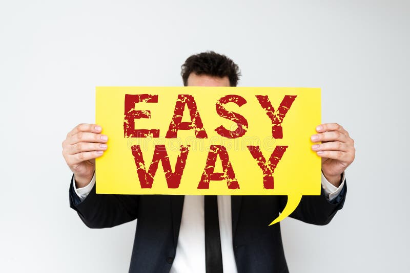 Handwriting Text Easy Way. Concept Meaning Making Hard Decision between ...