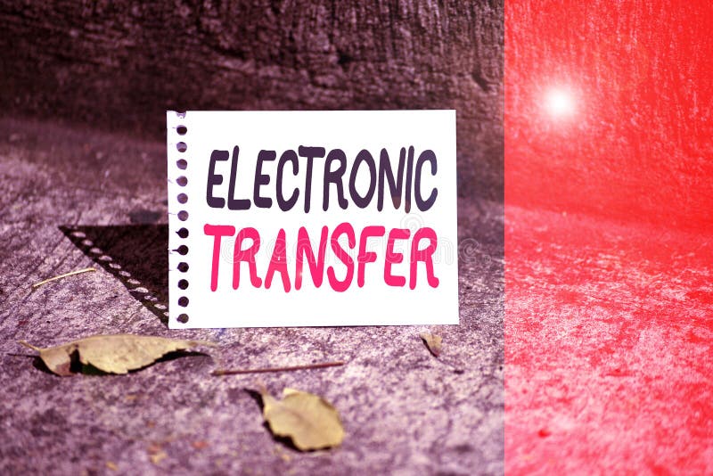 Handwriting Text Electronic Transfer. Concept Meaning Transaction that ...