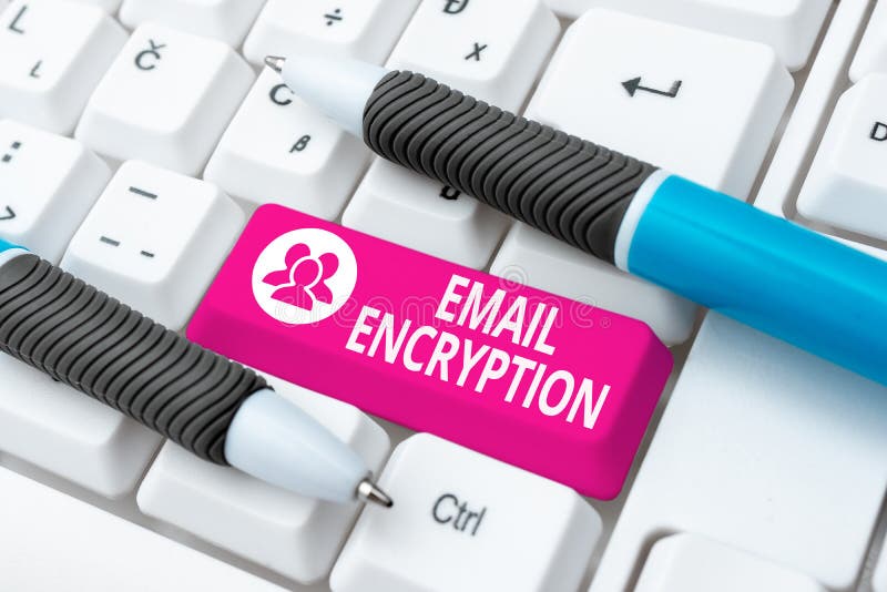 Handwriting Text Email Encryption. Concept Meaning Protect the Content ...