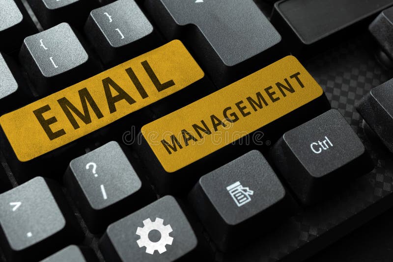 Sign Displaying Email Management. Business Approach Systematic Tactic ...