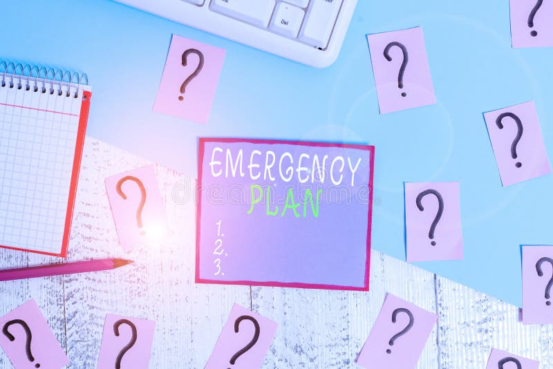 Handwriting Text Emergency Plan. Concept Meaning Procedures for ...