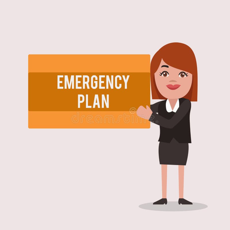 Handwriting Text Emergency Plan. Concept Meaning Procedures for ...