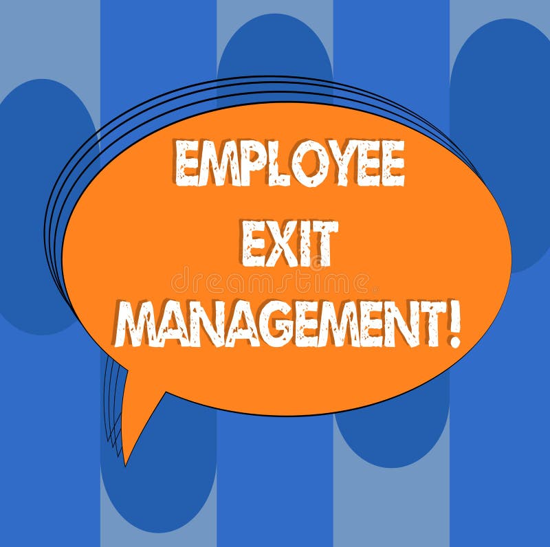 Handwriting Text Employee Exit Management. Concept Meaning Separation ...