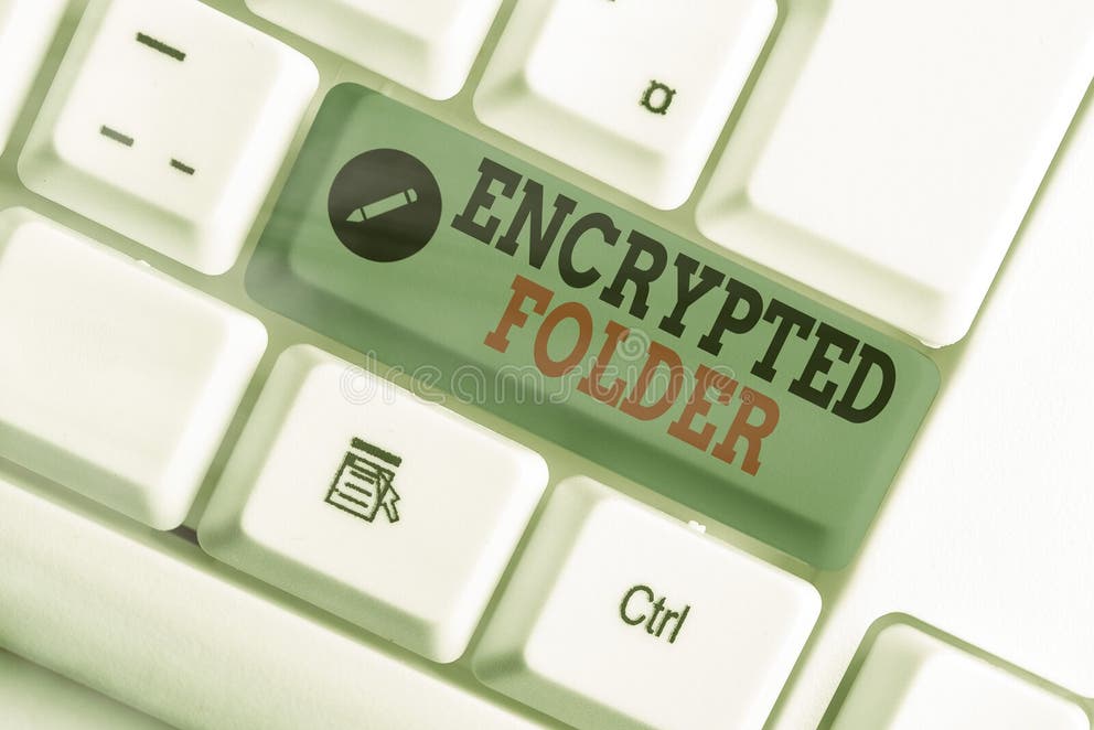 Handwriting Text Encrypted Folder. Concept Meaning Protect Confidential ...