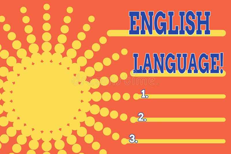 Handwriting Text English Language. Concept Meaning Third Spoken Native ...