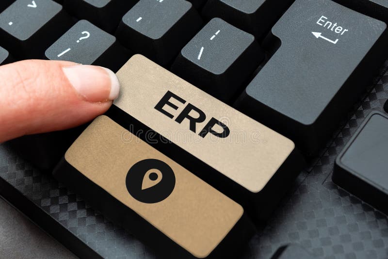 Handwriting Text Erp. Word for Enterprise Resource Planning Centralized ...