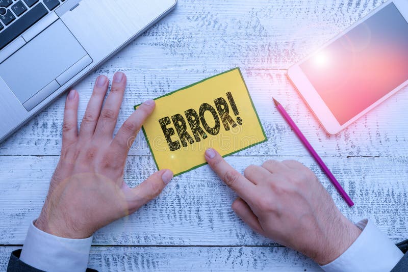 Handwriting Text Error. Concept Meaning State or Condition of Being ...