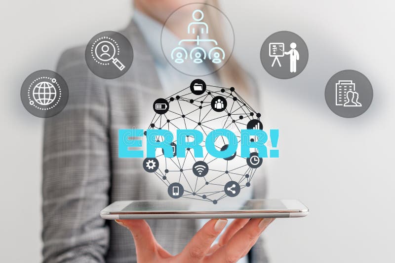 Human Error, Man Working On Holographic Interface, Visual Screen Stock ...