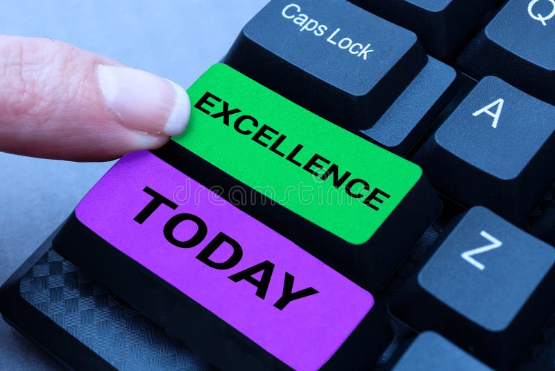 Conceptual Caption Excellence. Word Written on the Carrying Out or ...