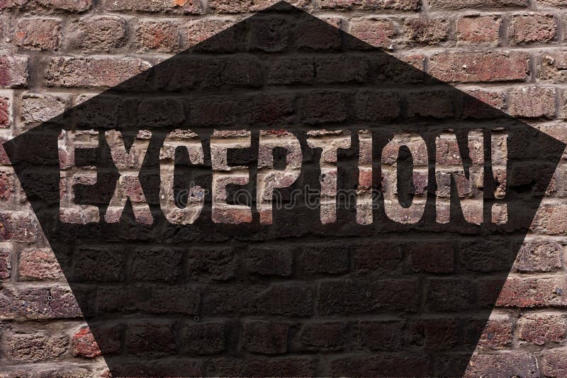 Handwriting Text Exception. Concept Meaning Person or Thing that is ...