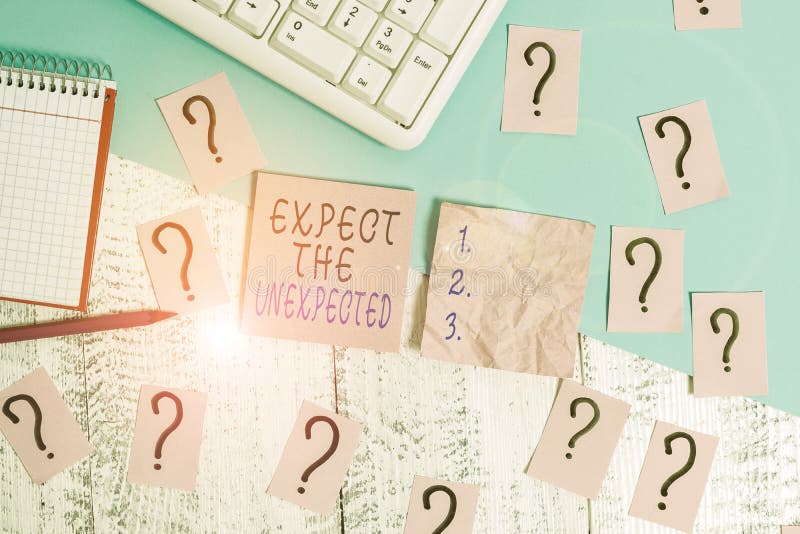 Handwriting Text Expect the Unexpected. Concept Meaning Anything Can ...