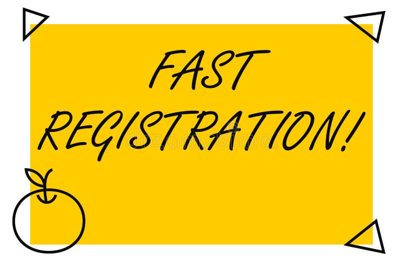 Handwriting Text Fast Registration. Concept Meaning Quick Method of ...