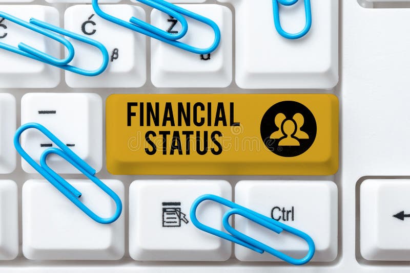 Text Caption Presenting Financial Status. Word for System for Dealing ...