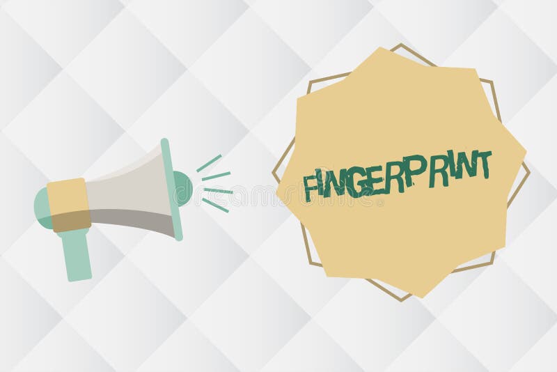 Handwriting Text Fingerprint. Concept Meaning Impression or Mark Made ...