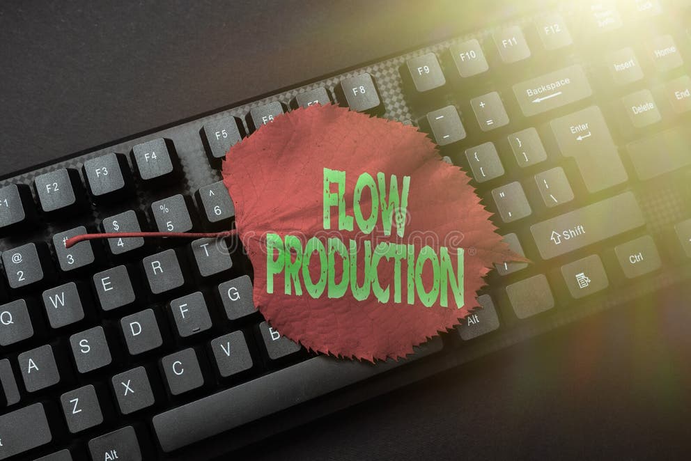 Handwriting Text Flow Production. Business Overview Items are Produced ...