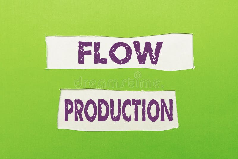 Handwriting Text Flow Production. Business Overview Items are Produced ...