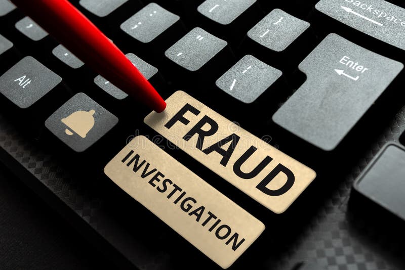 Text Caption Presenting Fraud Investigation. Business Approach Process ...
