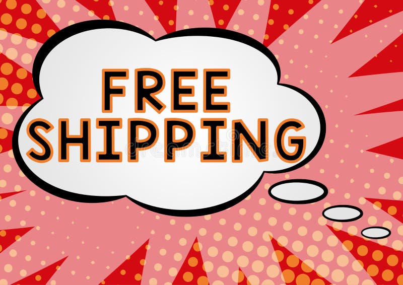 Handwriting Text Free Shipping. Business Concept Freight Cargo ...