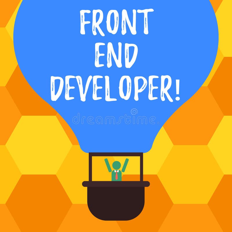 Handwriting Text Front End Developer. Concept Meaning Computer ...