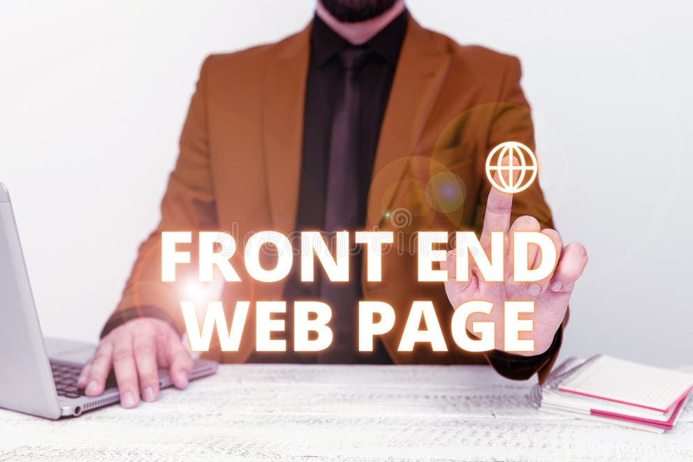 Handwriting Text Front End Web Page. Business Concept Altering Data To ...