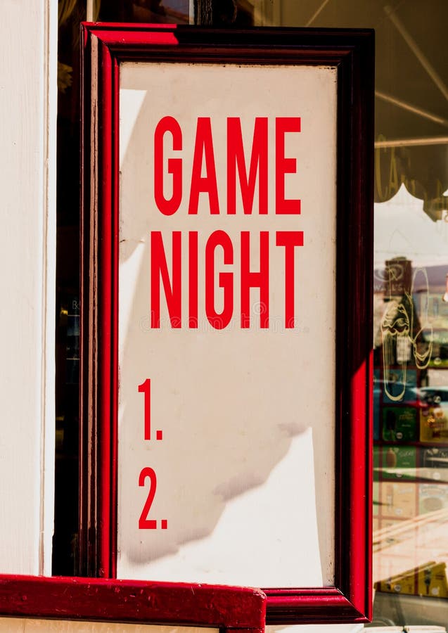 Handwriting Text Game Night. Concept Meaning Event in Which Folks Get ...