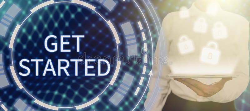 Conceptual Display Get Started. Business Showcase To Begin ...