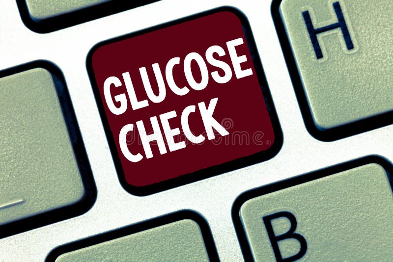 Handwriting Text Glucose Check. Concept Meaning Procedure that Measures ...