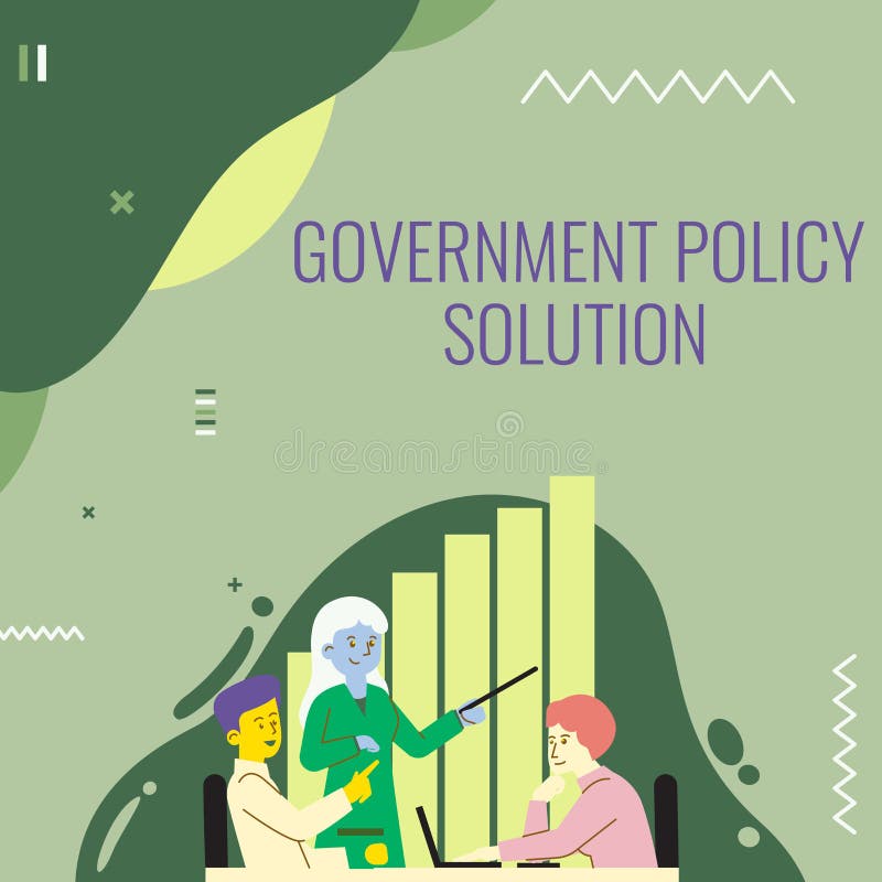 Handwriting Text Government Policy Solution. Internet Concept Designed ...