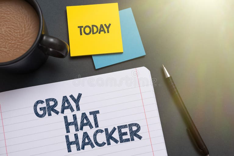 Text Showing Inspiration Gray Hat Hacker. Concept Meaning Computer ...