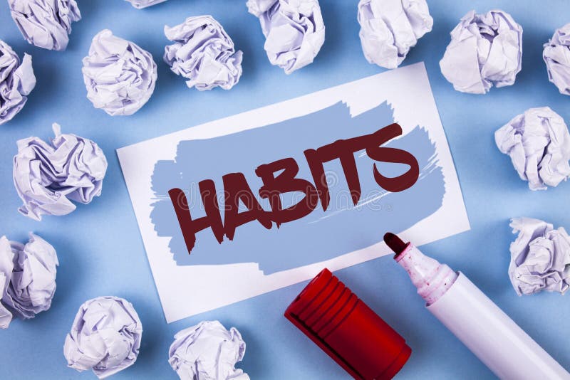 Handwriting Text Habits. Concept Meaning Regular Tendency or Practice ...