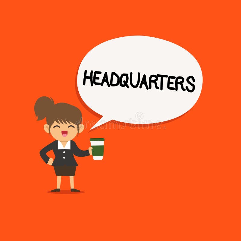 Hq Headquarters Concept with Big Word or Text and Team People with ...
