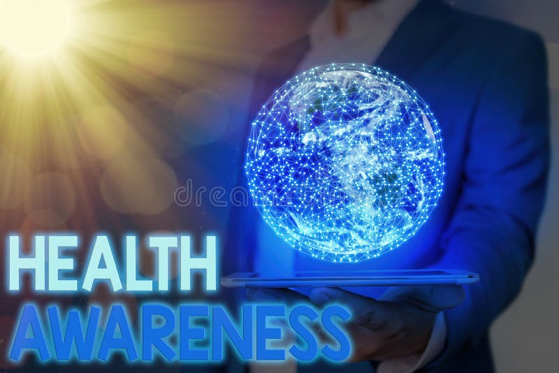 Handwriting Text Health Awareness. Concept Meaning Promoting Community ...