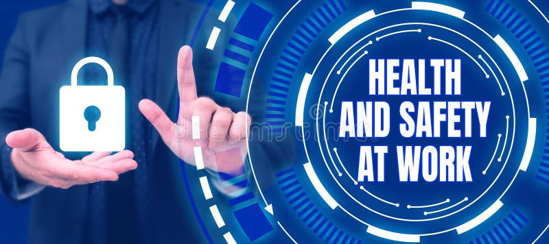 Handwriting Text Health and Safety at Work. Word Written on Secure ...