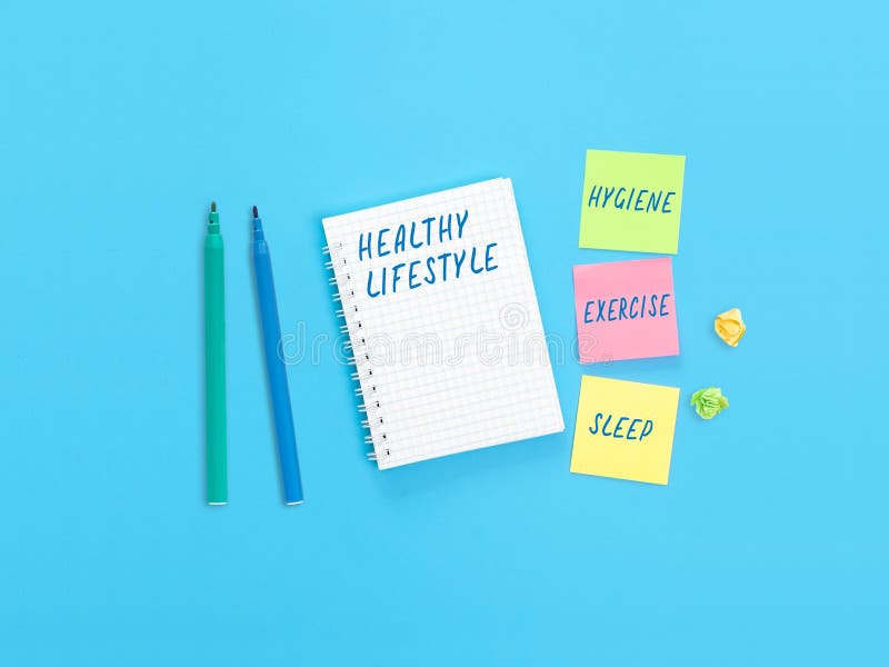 Handwriting Text Healthy Lifestyle Stock Image - Image of dieting ...