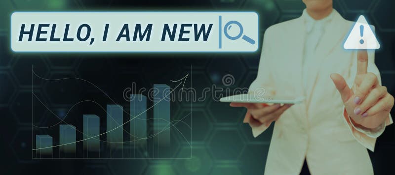 Handwriting Text Hello, I am New. Business Idea Introducing Oneself in ...