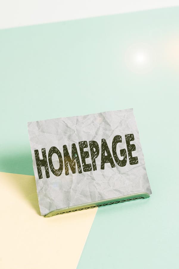 Handwriting Text Homepage. Concept Meaning the Introductory Page of a ...