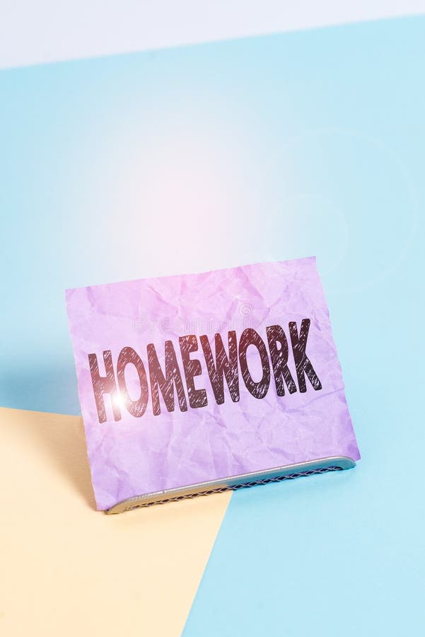 Handwriting Text Homework. Concept Meaning Schoolwork Assigned To Be ...