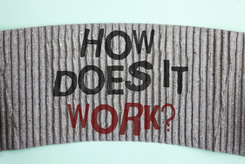 Handwriting Text How Does it Work Question. Concept Meaning Asking ...