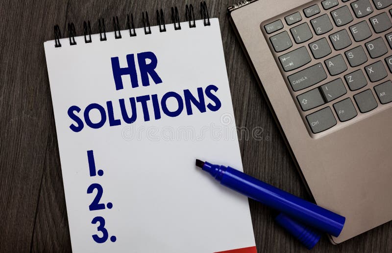 HR Human Resource Written on a Stick and Magnifier. Stock Photo - Image ...