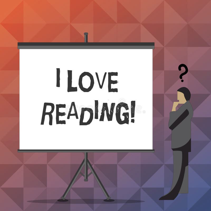 Handwriting Text I Love Reading. Concept Meaning Affection for the ...