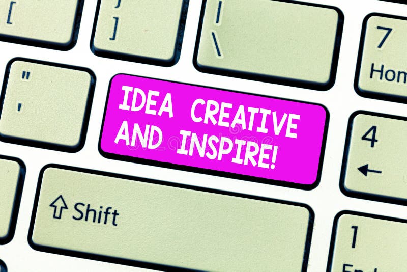 Handwriting Text Idea Creative and Inspire. Concept Meaning Inspiration ...