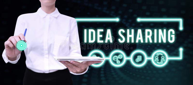 Handwriting Text Idea Sharing. Word for Startup Launch Innovation ...